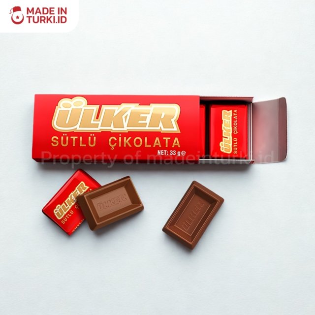 Ulker Sutlu Cikolata 33gr - Ulker Blok Cokelat Turki - MADE IN TURKI ID