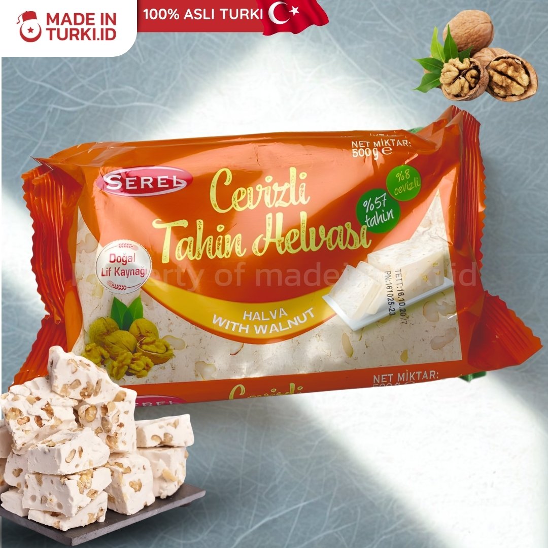 Serel Cevizli Tahin Helvasi 500gr - Serel Tahini Halva Wijen Walnut ...